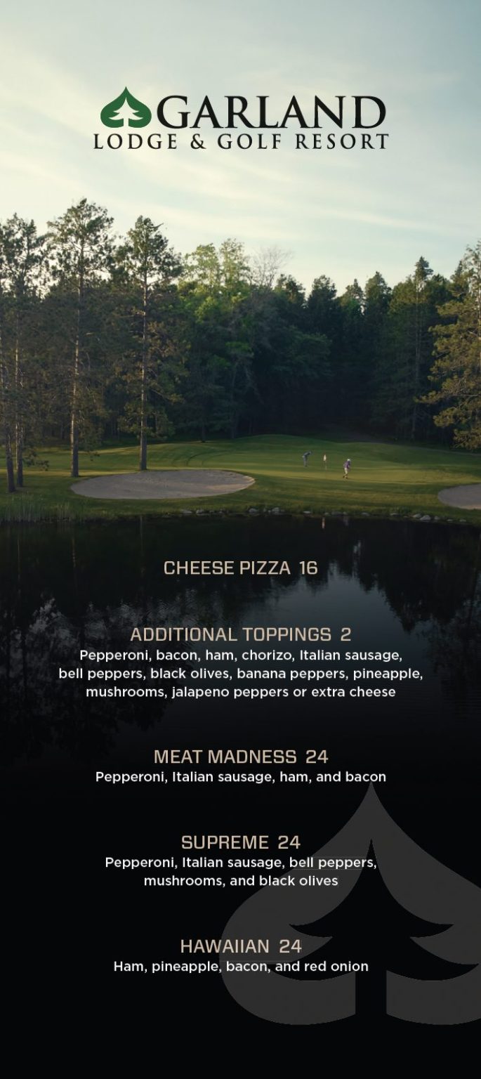 Menus - Garland Lodge & Golf Resort